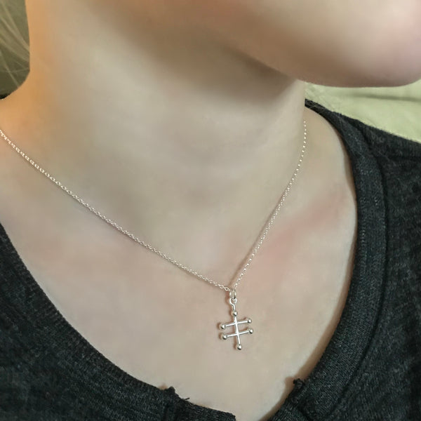 Sterling Silver Ethanol Necklace - Ethanol Molecule, Vodka Molecule Ne ...